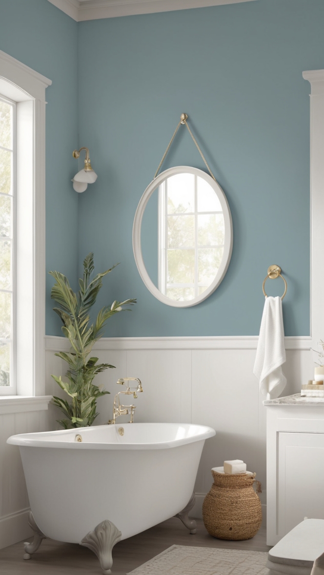 Nautical Charm: SW Lullaby SW 9136 Blue Paint Colors for a Coastal ...