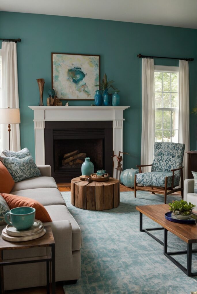 Bold paint colors that make a statement in a modern living room ...