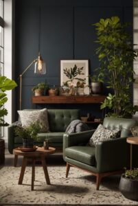 How can you incorporate botanical-inspired colors into your living room ...