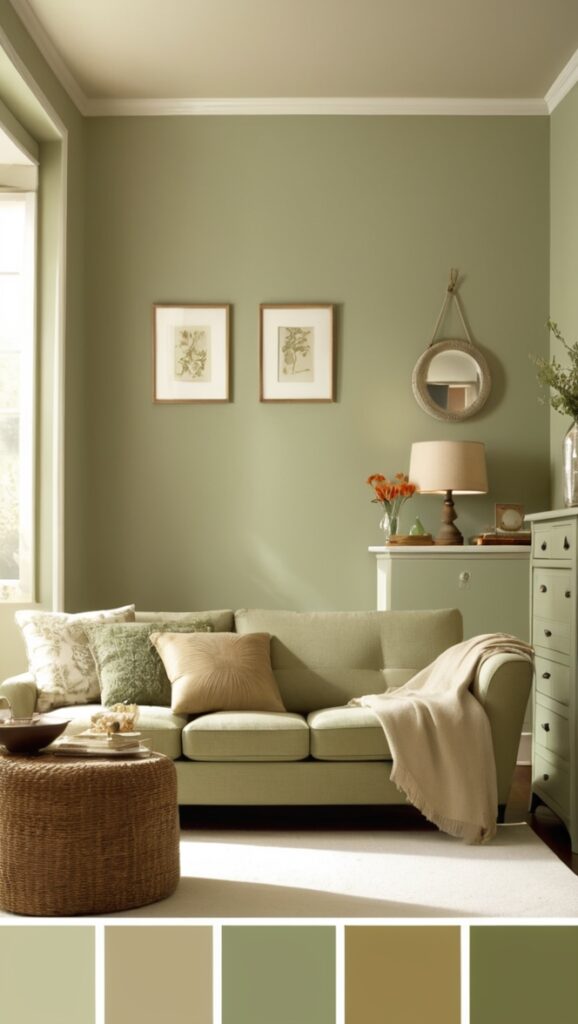 How can I create a cozy sage green and tan living room? ? - upgradesign ...