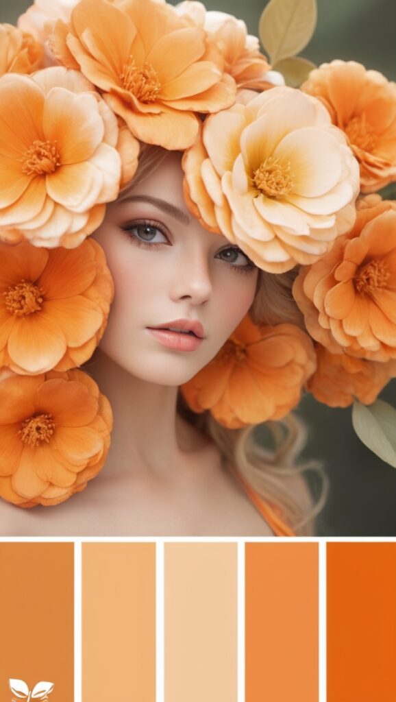 How can I incorporate the vibrant hues of the orange color palette into ...