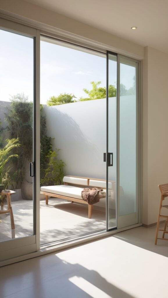 How can I enhance my terrace with a modern sliding door design ...